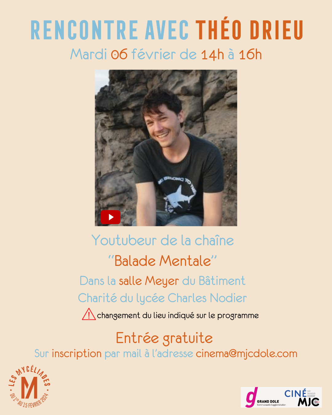 MYCÉLIADES - Rencontre avec Théo Drieu- Sortir a dole