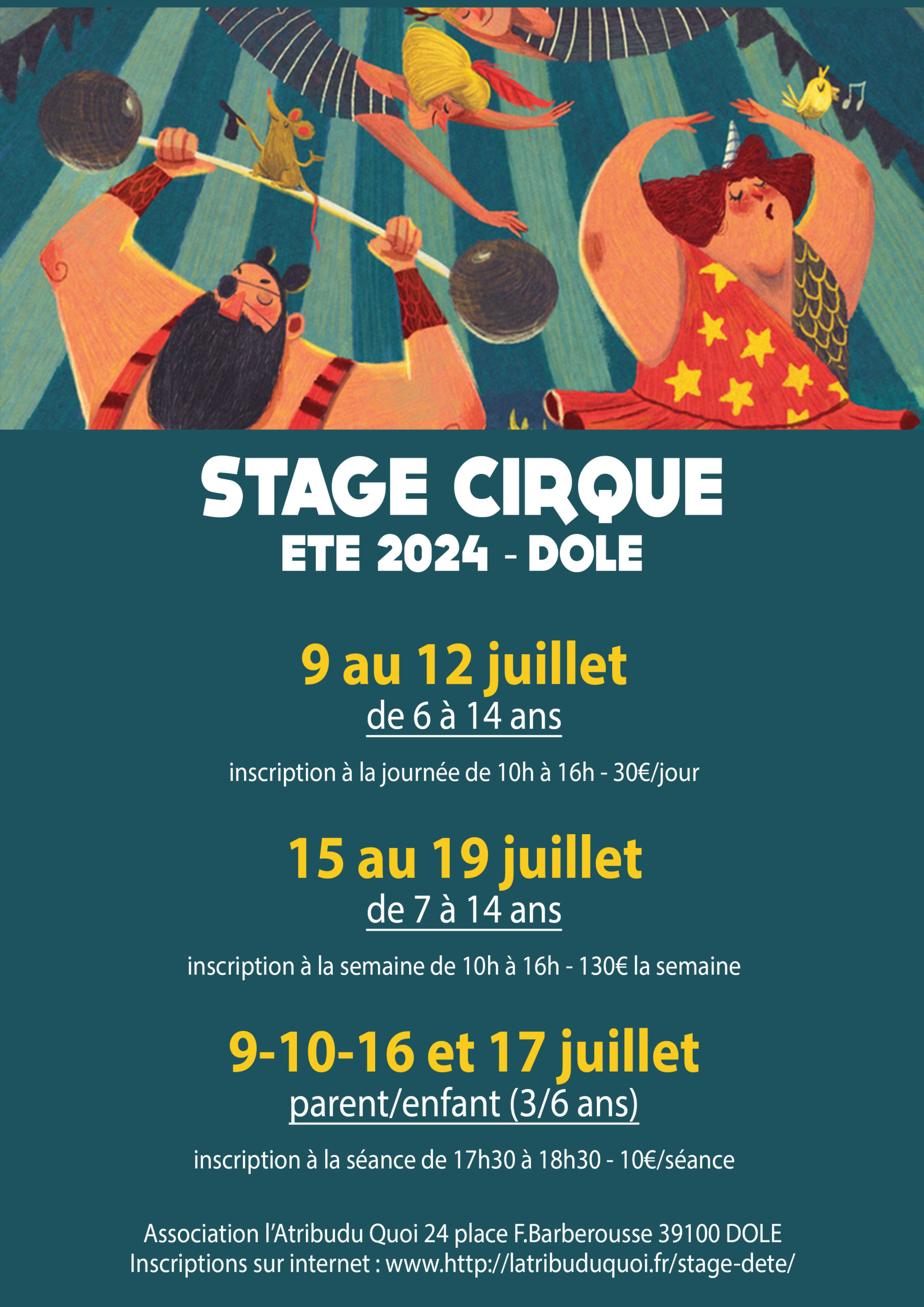 Stage de cirque- Sortir a dole